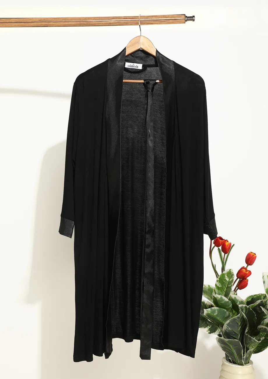 Buy SHEER ALLURE BLACK NIGHT ROBE for Women Online in India