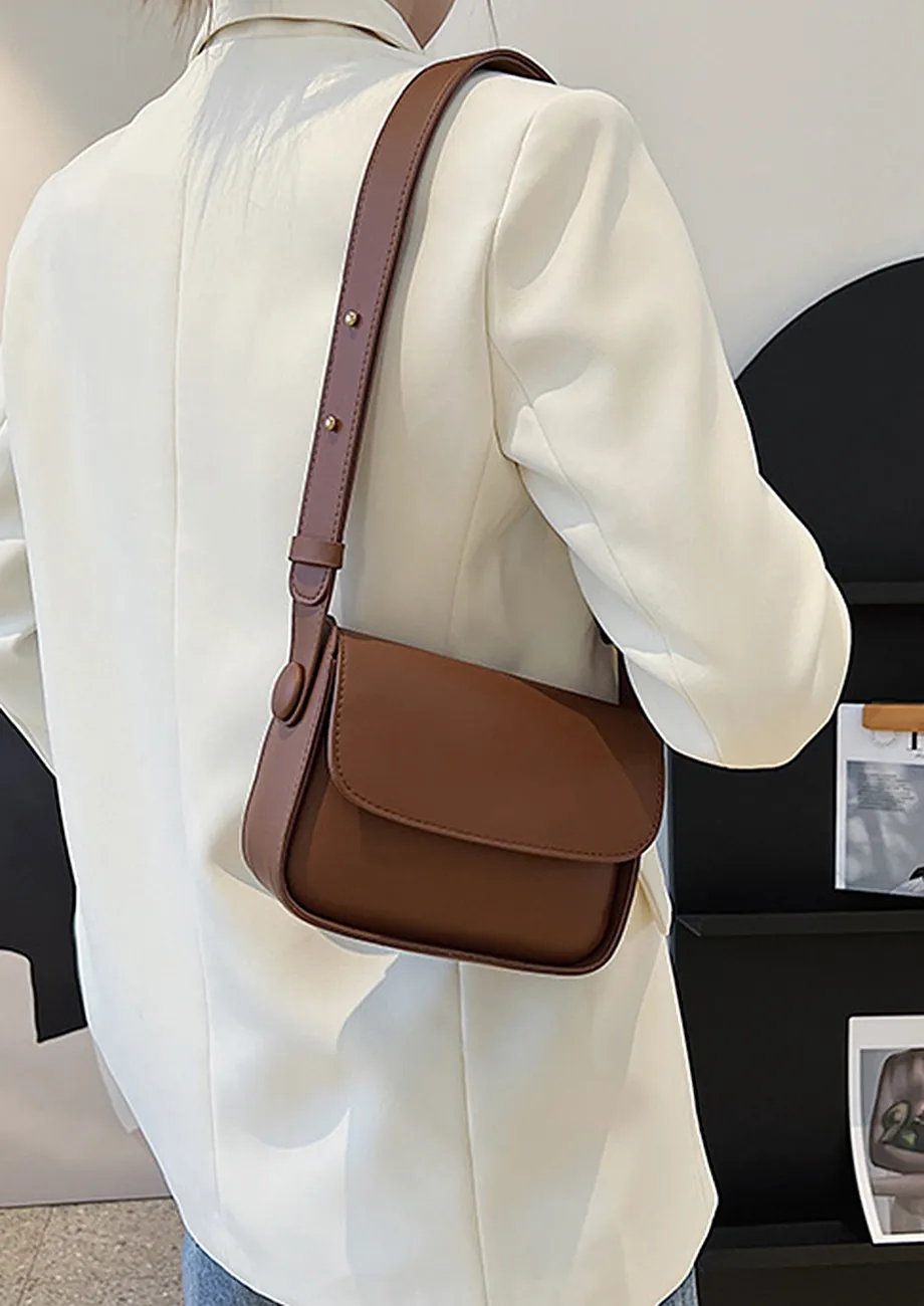 Buy FRONT FLAP CONCEALED LOCK BROWN SLING BAG for Women Online in India