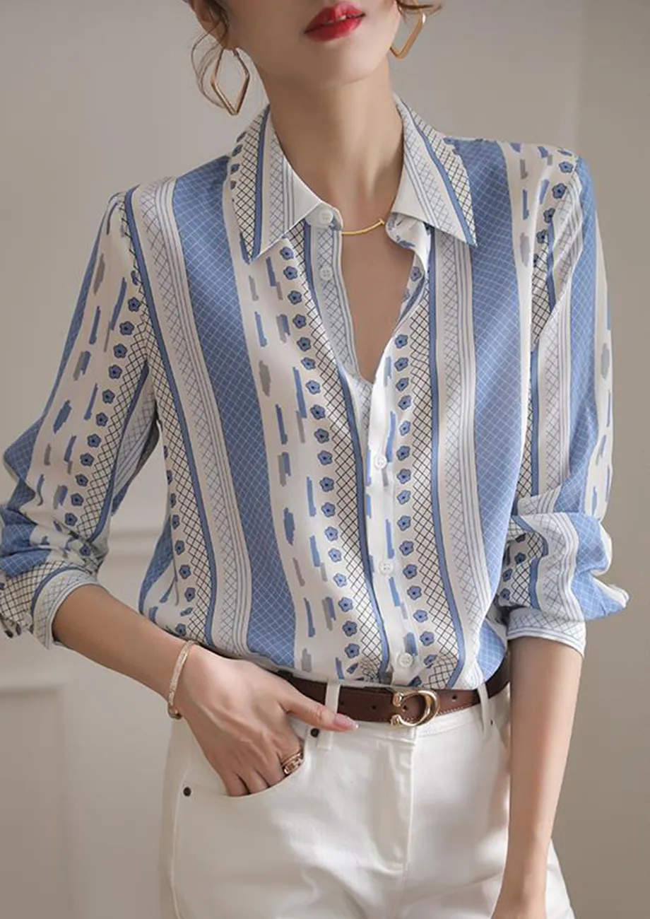 Vertical Striped Shirt Womens India SKY BLUE ENTERPRISE Women Striped
