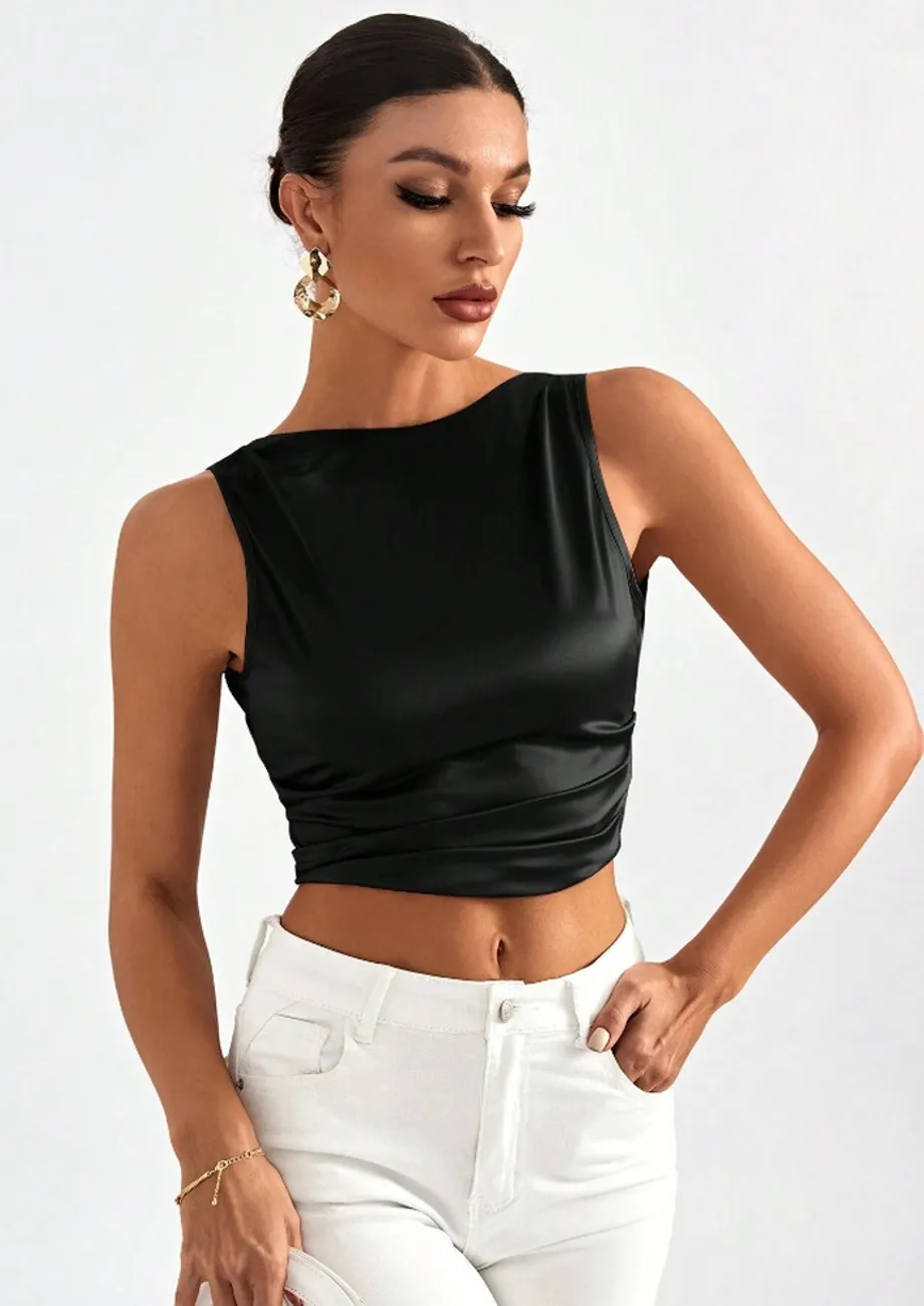 Buy WHITE BACKLESS CROP TOP for Women Online in India