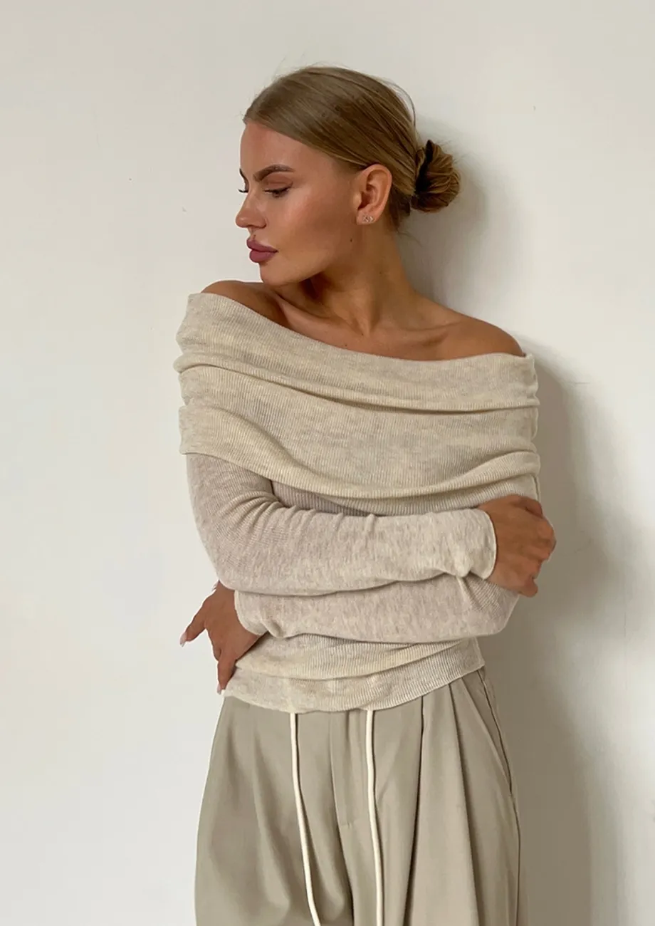 Buy Off-shoulder Translucent Top for Women Online in India